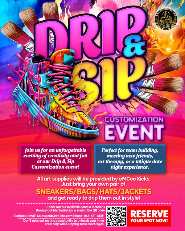 July 18th - Drip & Sip w/ eMCee Kicks @ Grey Lady NYC